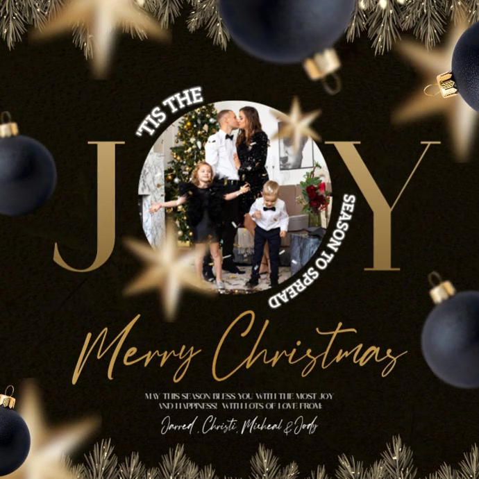 joy to the world christmas card template | PosterMyWall