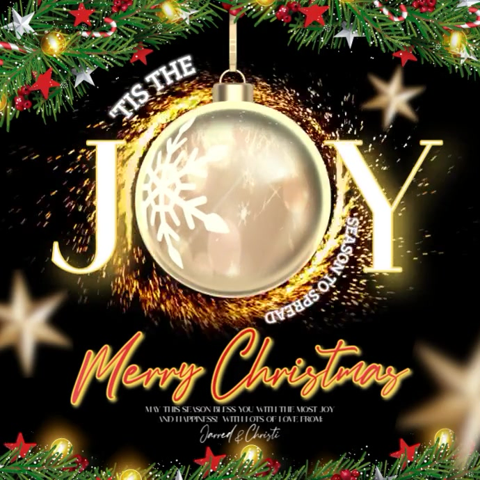 joy to the world christmas card template | PosterMyWall