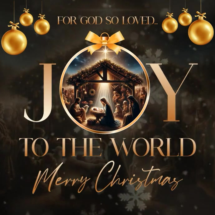 joy to the world christmas card template | PosterMyWall