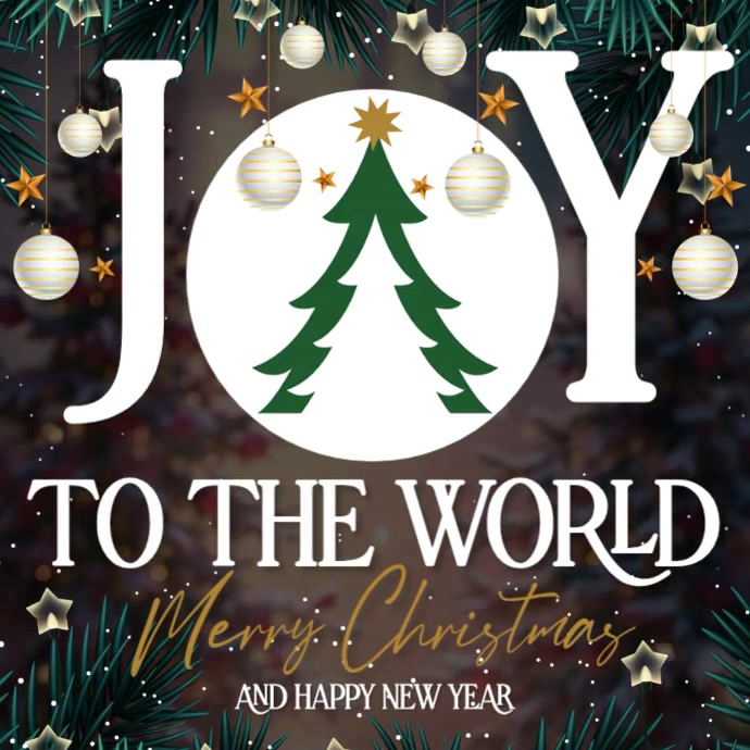 joy to the world christmas card template | PosterMyWall