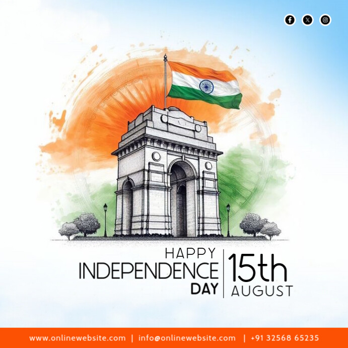 Copy of Joyful 15 August Independence Day Instagram Post | PosterMyWall