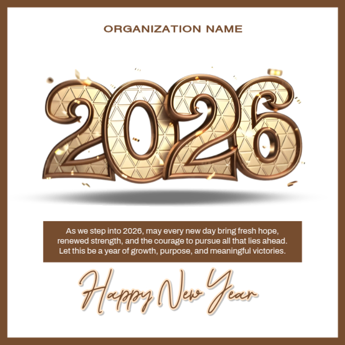 Joyful 2026 New Year Square (1:1) Template | PosterMyWall