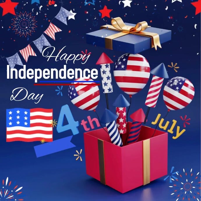 Copy of Joyful 4 July Square (1:1) | PosterMyWall