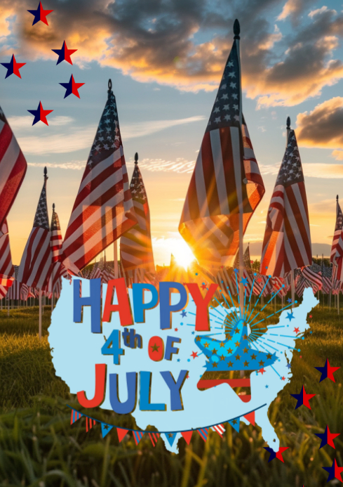 4th Of July Celebration A4 Template | PosterMyWall