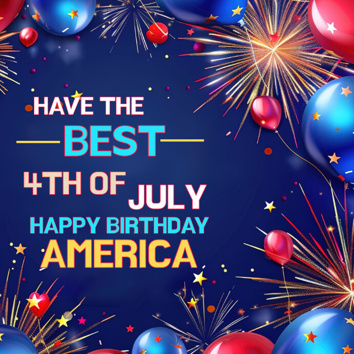 Plantilla de Joyful 4th Of July Instagram Post | PosterMyWall