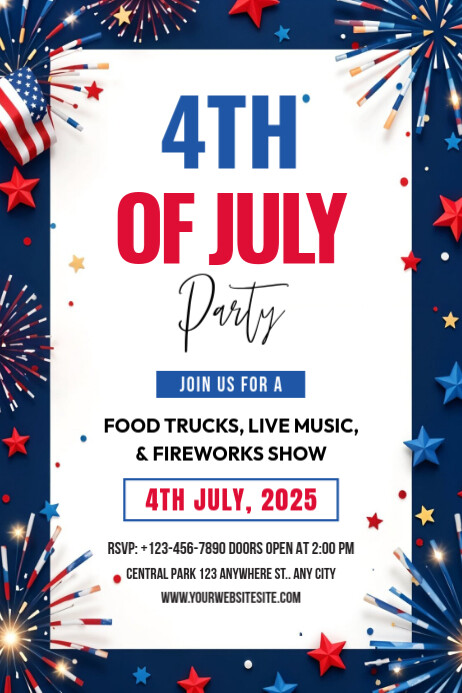 Copy of Joyful 4th Of July Party Poster | PosterMyWall