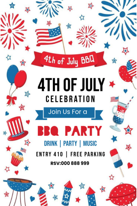 Joyful 4th Of July Poster Template | PosterMyWall