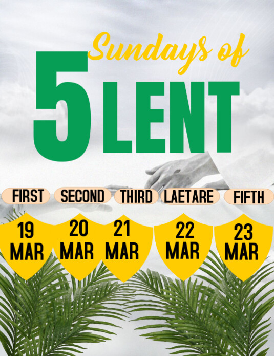 Copy of Joyful 5 Sundays Of Lent Flyer (us Letter) | PosterMyWall