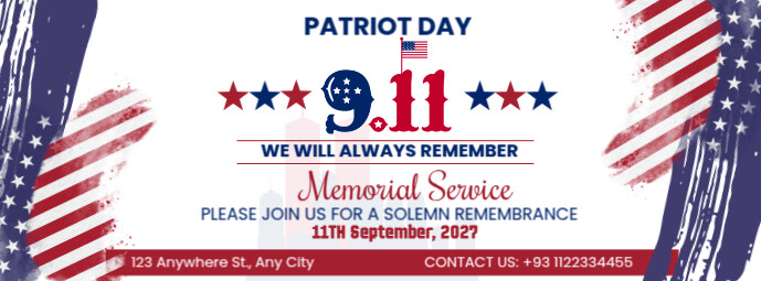 Joyful 9/11 - Patriot Day Facebook Cover Photo Template | PosterMyWall