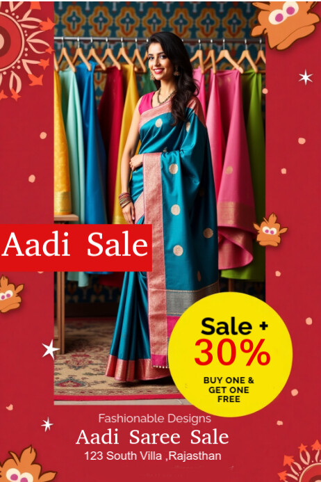 Joyful Aadi Sale Poster Template | PosterMyWall