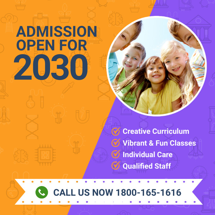 Joyful Admission Open Instagram Facebook Post Template | PosterMyWall