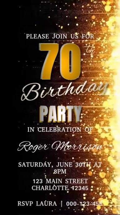 Modèle Joyful Adult Birthday Party Digital Display ( | PosterMyWall