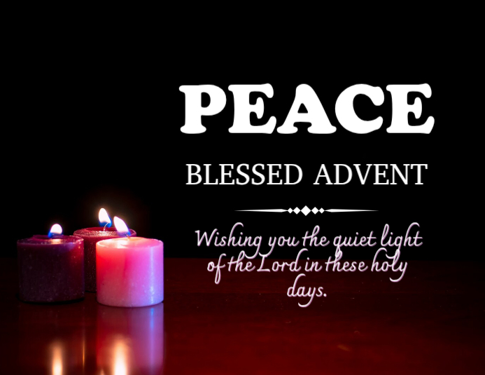Plantilla de Joyful Advent Peace Week Well Wishes Quote Flyer Catholic ...