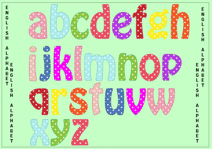 Joyful and Illustrative English Alphabet Template | PosterMyWall