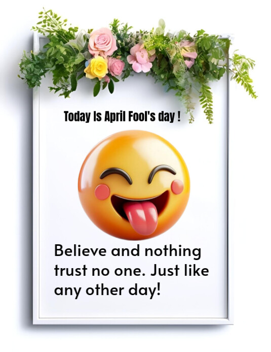 Joyful April Fool's Day Joke Flyer (us Letter) Template | PosterMyWall