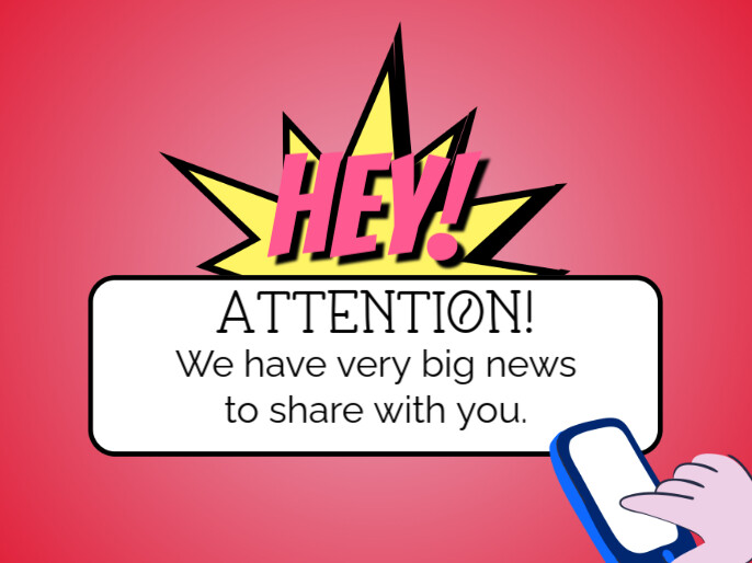 Joyful Attention Please Alert Messages Presentation Template | PosterMyWall