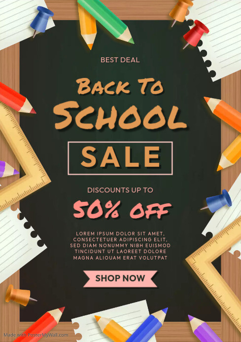 Joyful Back To School A4 Template | PosterMyWall