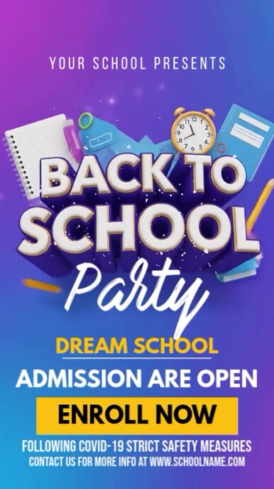 Joyful Back To School Instagram Story Template | PosterMyWall