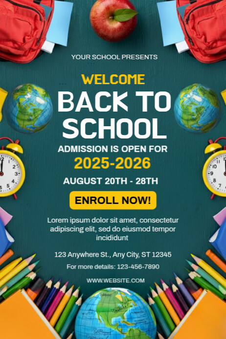 Joyful Back To School Orientation Poster Template | PosterMyWall