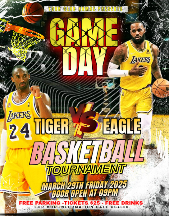Joyful Basketball Game Day Flyer Poster/wallboard Template | PosterMyWall