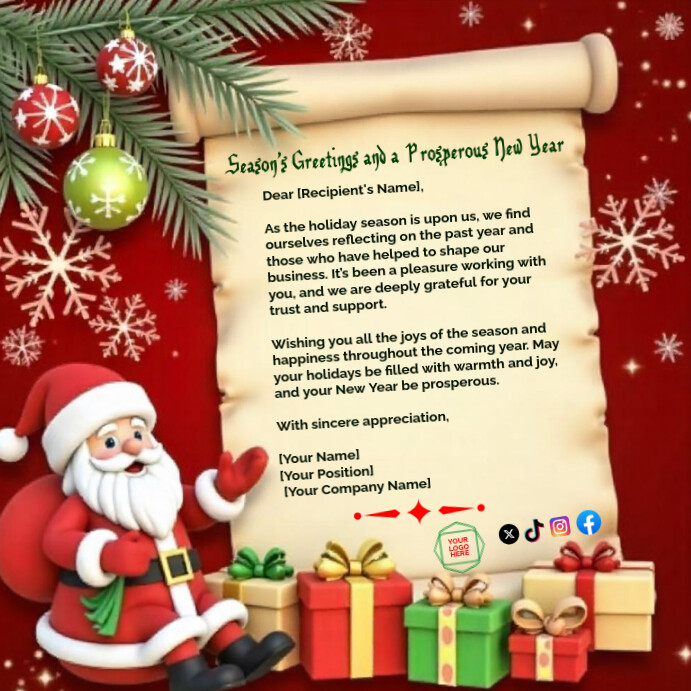 Joyful Beautiful Seasons Greetings And Appreciation Letter Instagram ...