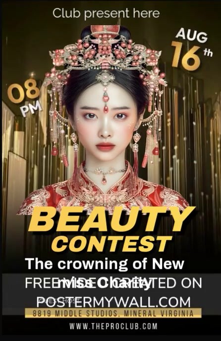 Joyful Beauty Contest Tabloid Template | PosterMyWall