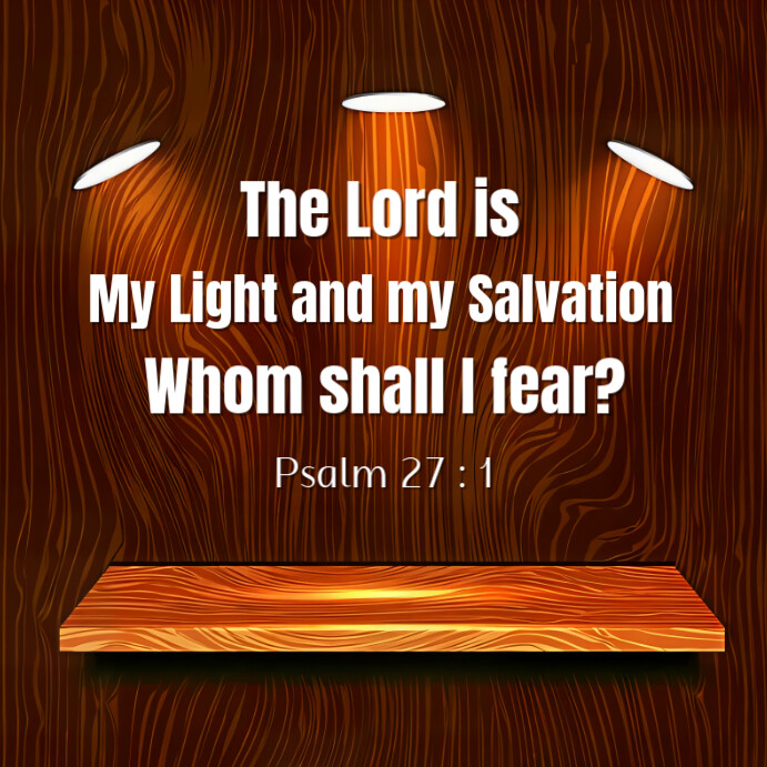 Joyful Bible Verse - The Lord Is My Light Instagram Post Modelo ...