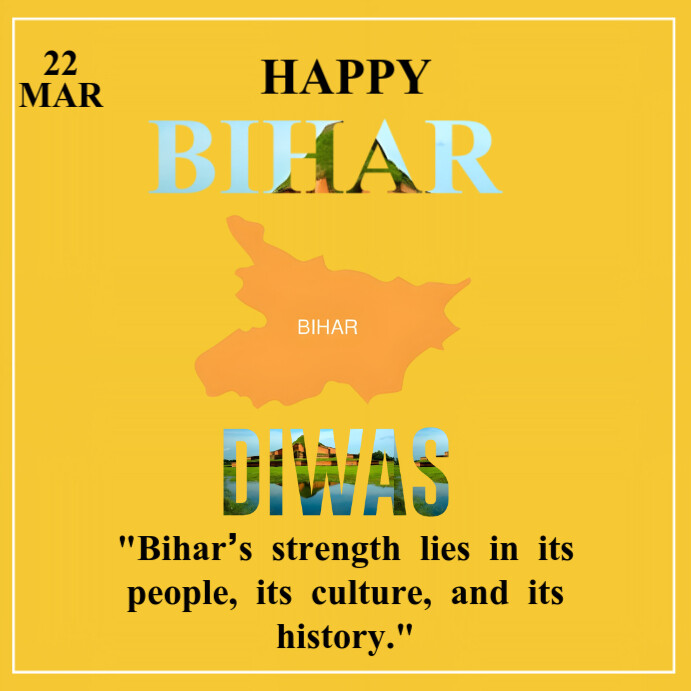 Copy of Joyful Bihar Diwas Instagram Post | PosterMyWall