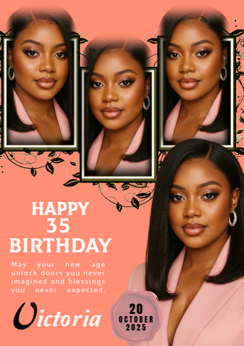 Joyful Birthday A4 Template | PosterMyWall