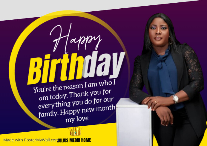 Joyful Birthday A4 Template | PosterMyWall