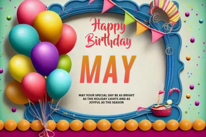 Joyful Birthday Card Label Template | PosterMyWall