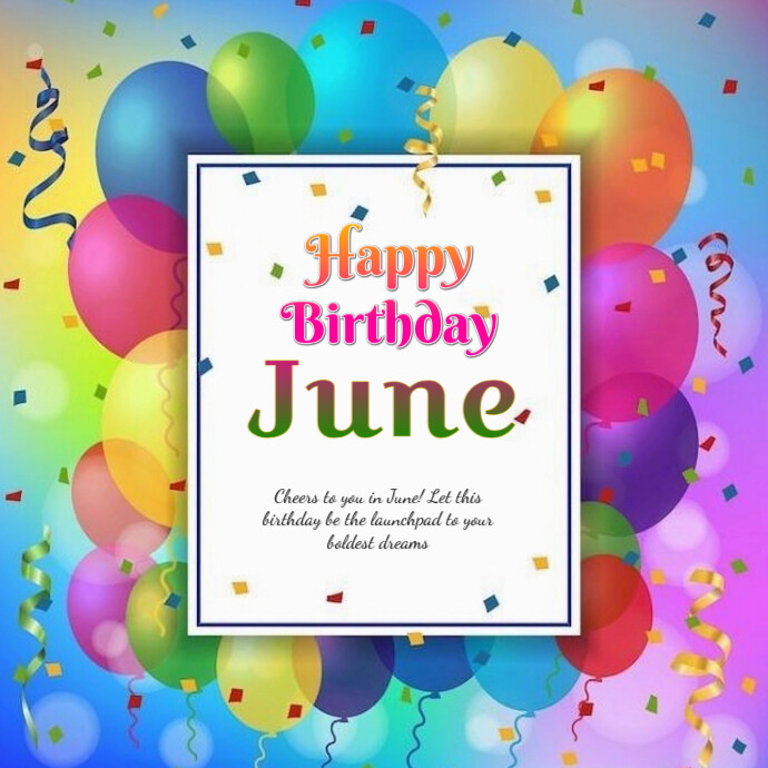 Joyful Birthday Card Logo Templat | PosterMyWall