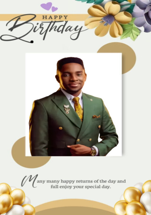 Joyful Birthday Design A2 Template | PosterMyWall
