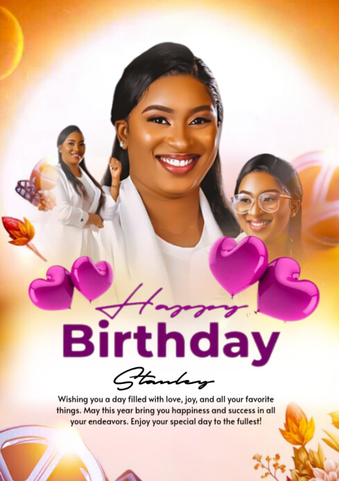 Joyful Birthday Flyer A4 Templat | PosterMyWall