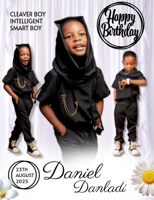 Joyful Birthday Flyer For Boy Flyer (us Letter) Template | PosterMyWall