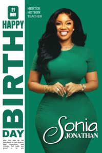 Red Joyful Birthday Flyer Poster Template | PosterMyWall