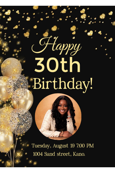 Joyful Birthday Poster Template | PosterMyWall