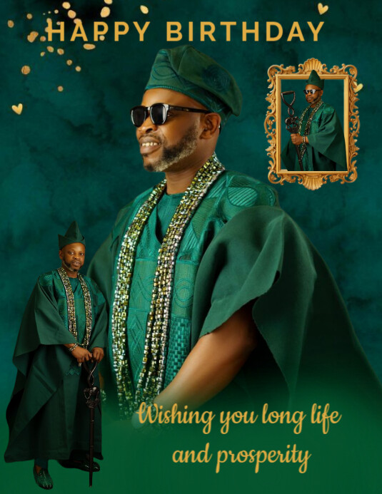 Copy of Joyful Birthday Template For Men Flyer (us Letter) | PosterMyWall