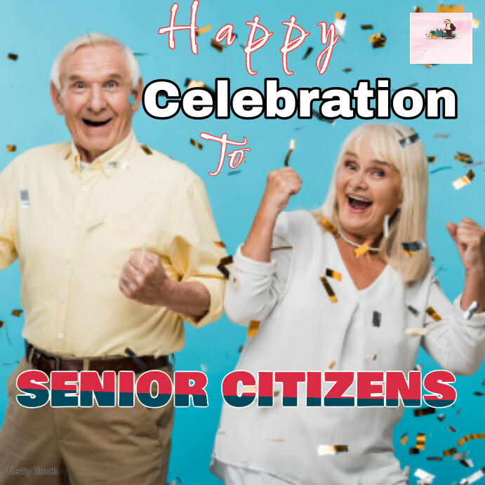 Joyful Blue and ribbon background celebration Template | PosterMyWall