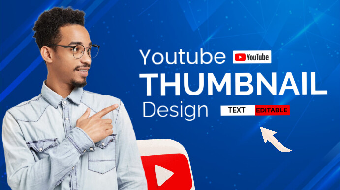 Joyful Blue Harmony: Minimalist Youtube Thumbnail Template Youtube ...