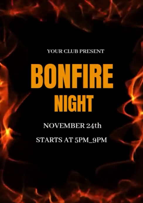 Joyful Bonfire Night Party Flyer A4 Template | PosterMyWall