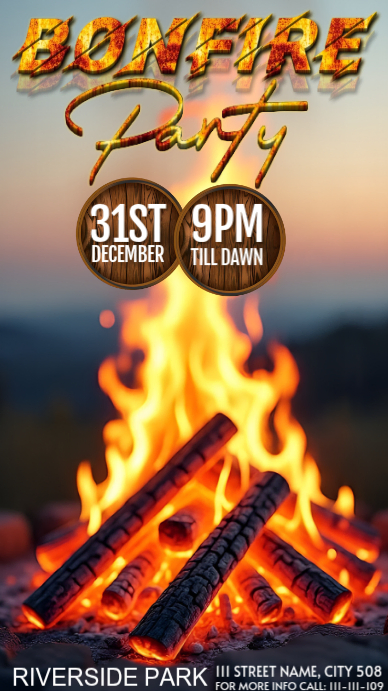 Copy of Joyful Bonfire Party Night Party Instagram Story | PosterMyWall