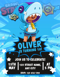 Brawl Stars Birthday Invitation Template | PosterMyWall