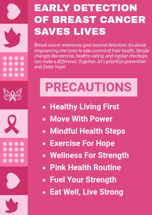 Copy of Joyful Breast Cancer Precautions A4 | PosterMyWall