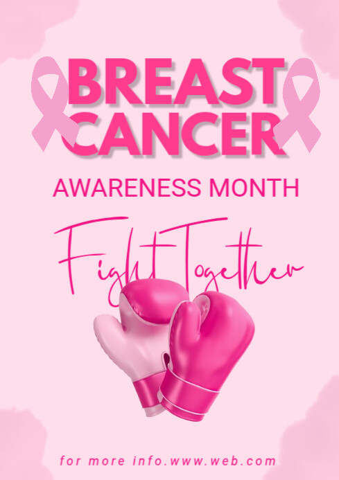 Joyful Breasts Cancer Awareness Month A1 Template | PosterMyWall