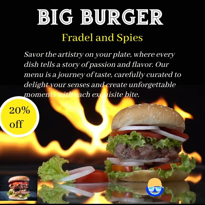 Joyful Burger Deel Square (1:1) Template | PosterMyWall