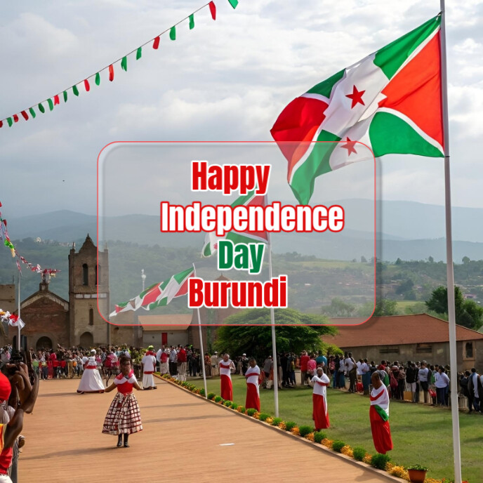 Joyful Burundi Independence Day Album Cover Template | PosterMyWall