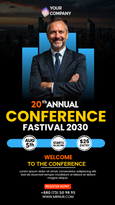 Copy of Joyful Business Conference Instagram Story | PosterMyWall