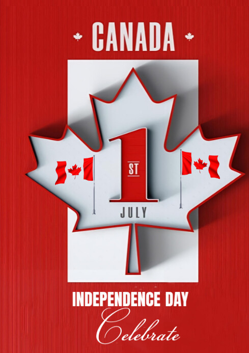 Joyful Canada Independence Day A4 Template | PosterMyWall