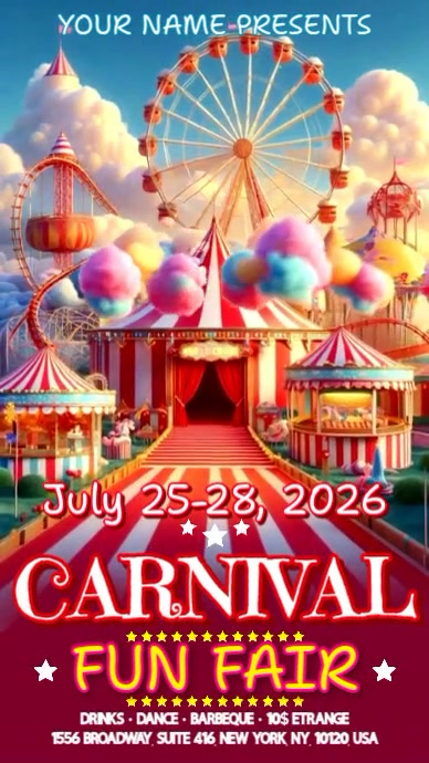 Plantilla de Joyful Carnival Fun Fair Instagram Story Video | PosterMyWall